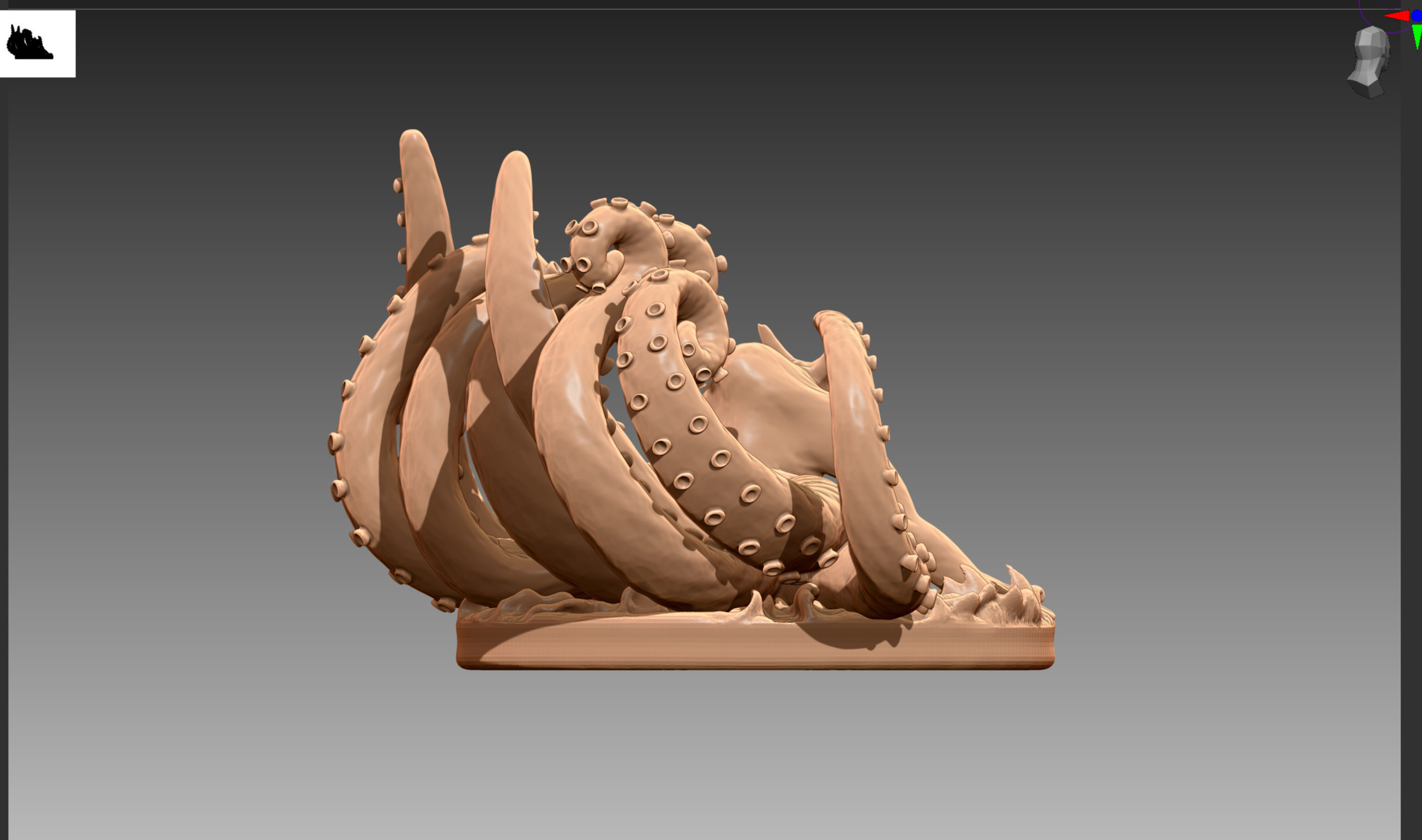 Eight-tails Hachibi Gyuki OBJ and STL 3D model 3D printable | CGTrader