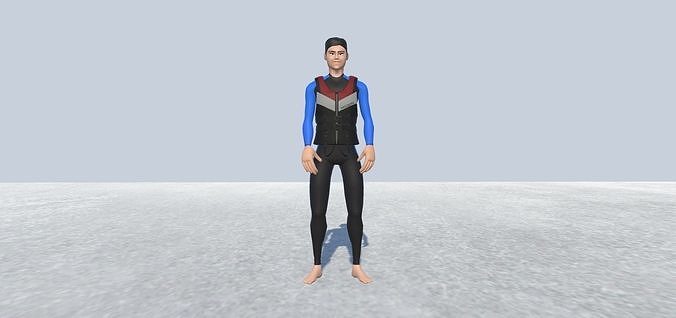 3D model Swim Suit Avatar Rigged VR / AR / low-poly | CGTrader