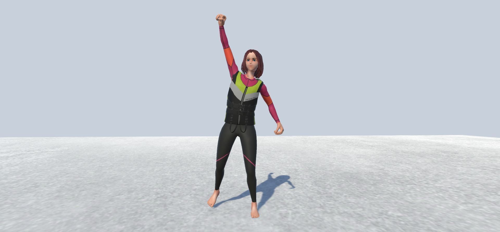 3D model Surf suit Female Avatar Rigged VR / AR / low-poly | CGTrader