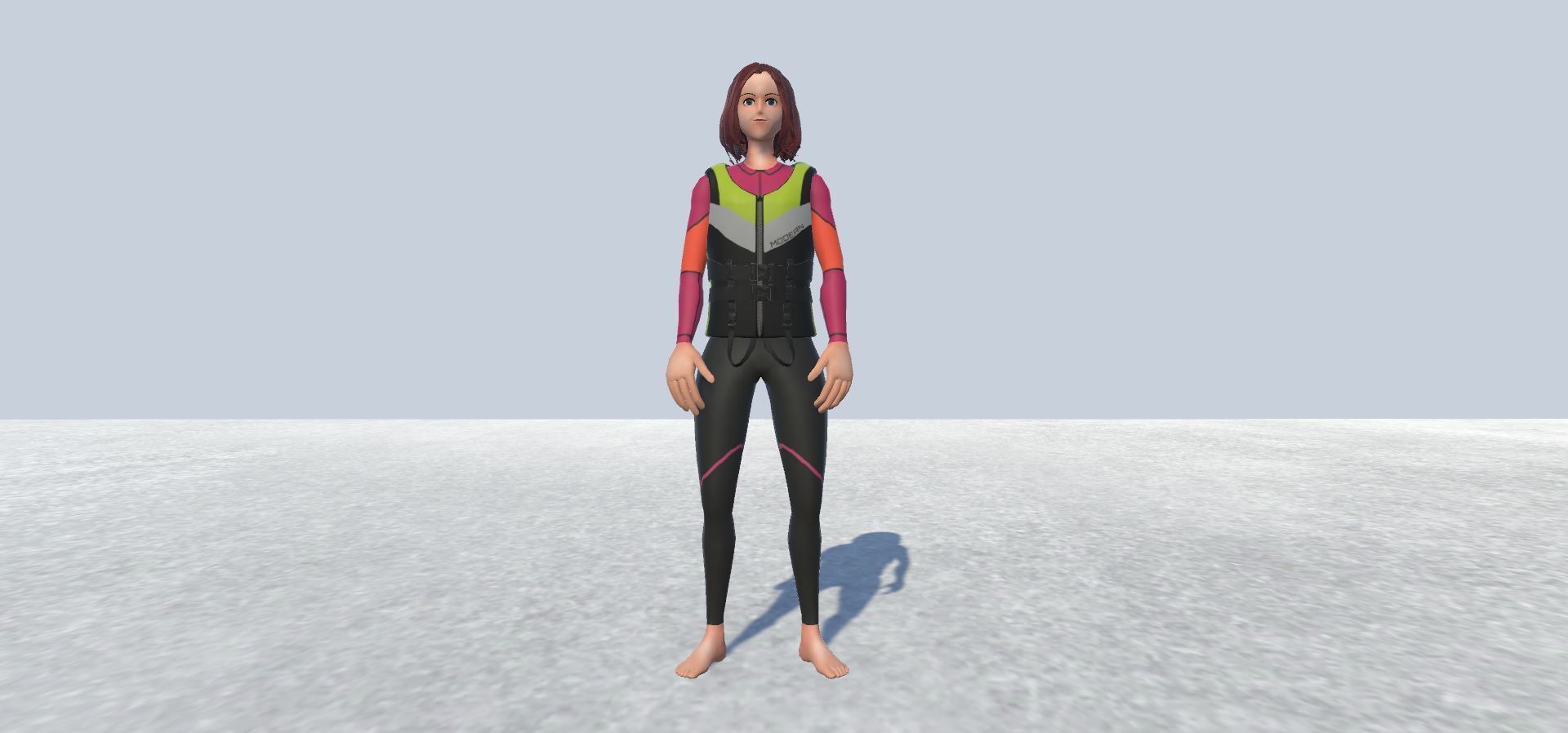 3D model Surf suit Female Avatar Rigged VR / AR / low-poly | CGTrader