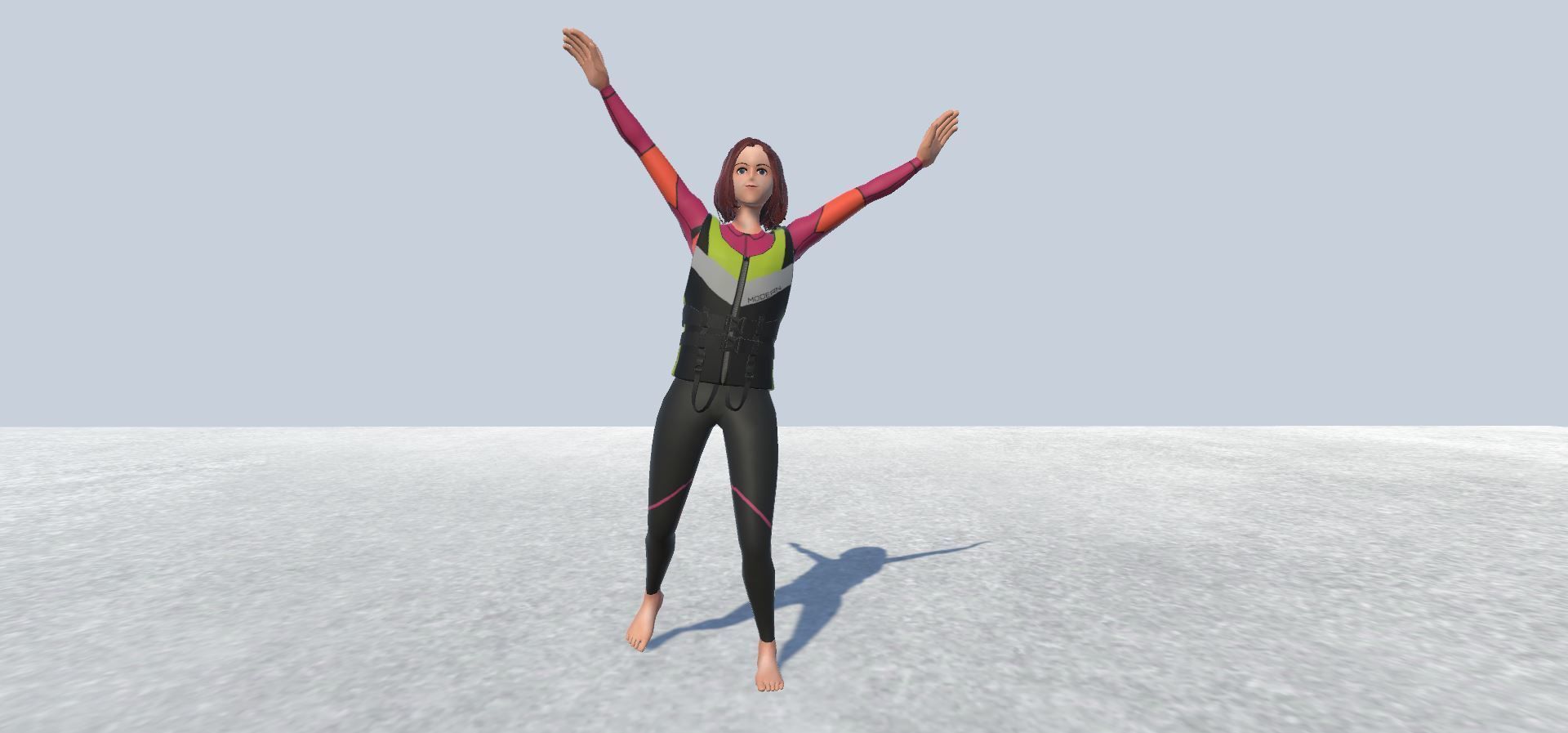 3D model Surf suit Female Avatar Rigged VR / AR / low-poly | CGTrader