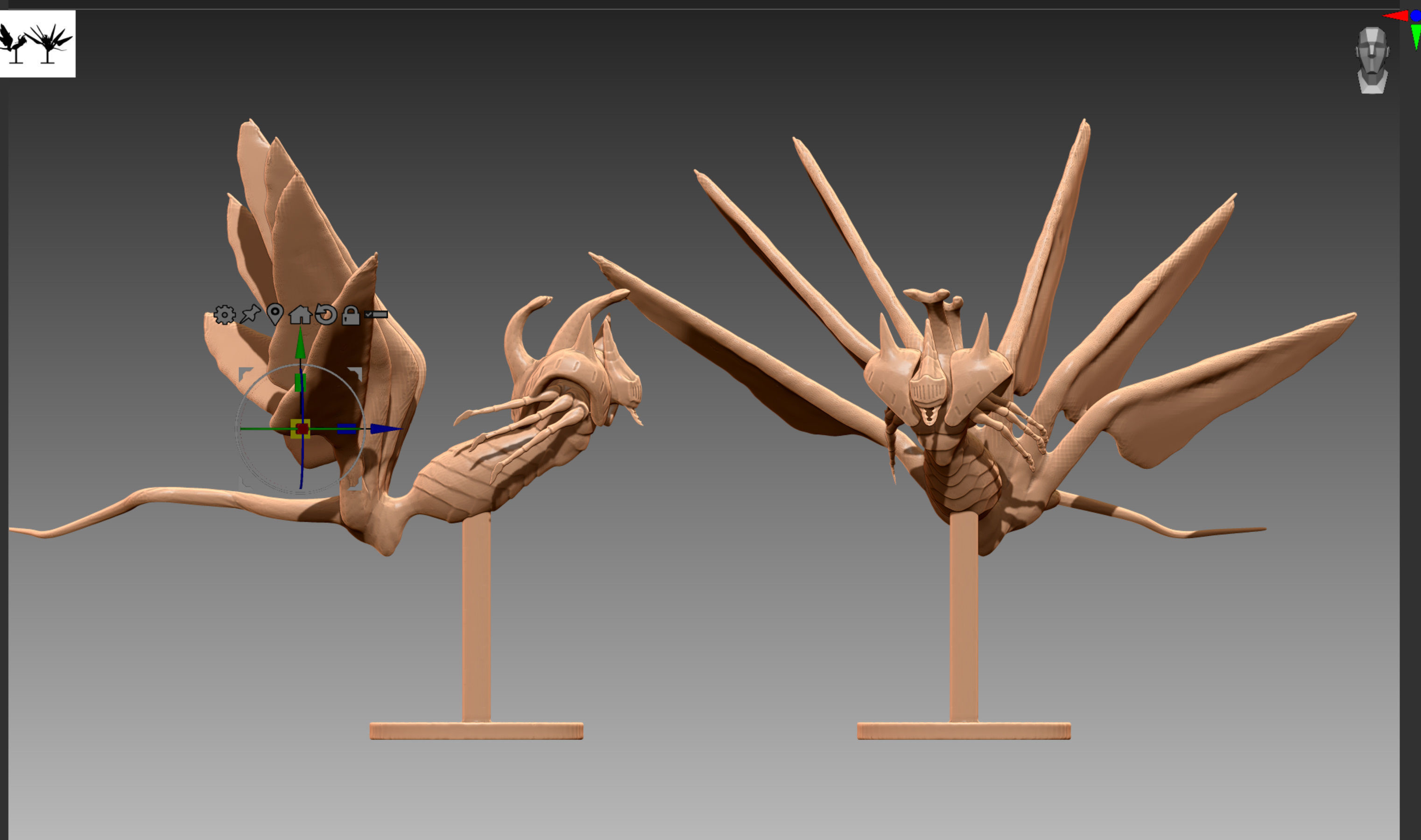 Seven-tails Chomei Nanabi Shichibi OBJ and STL 3D model 3D printable ...