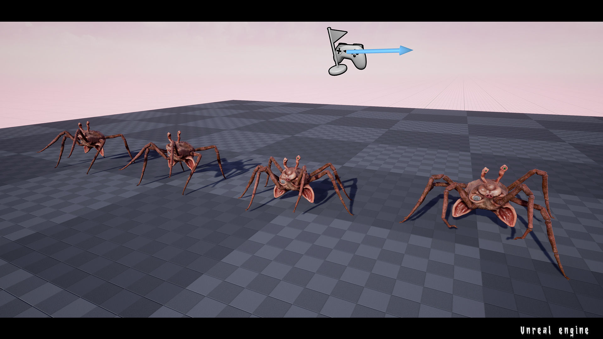 3D model The Spider Cat game character for Horror games VR / AR / low ...