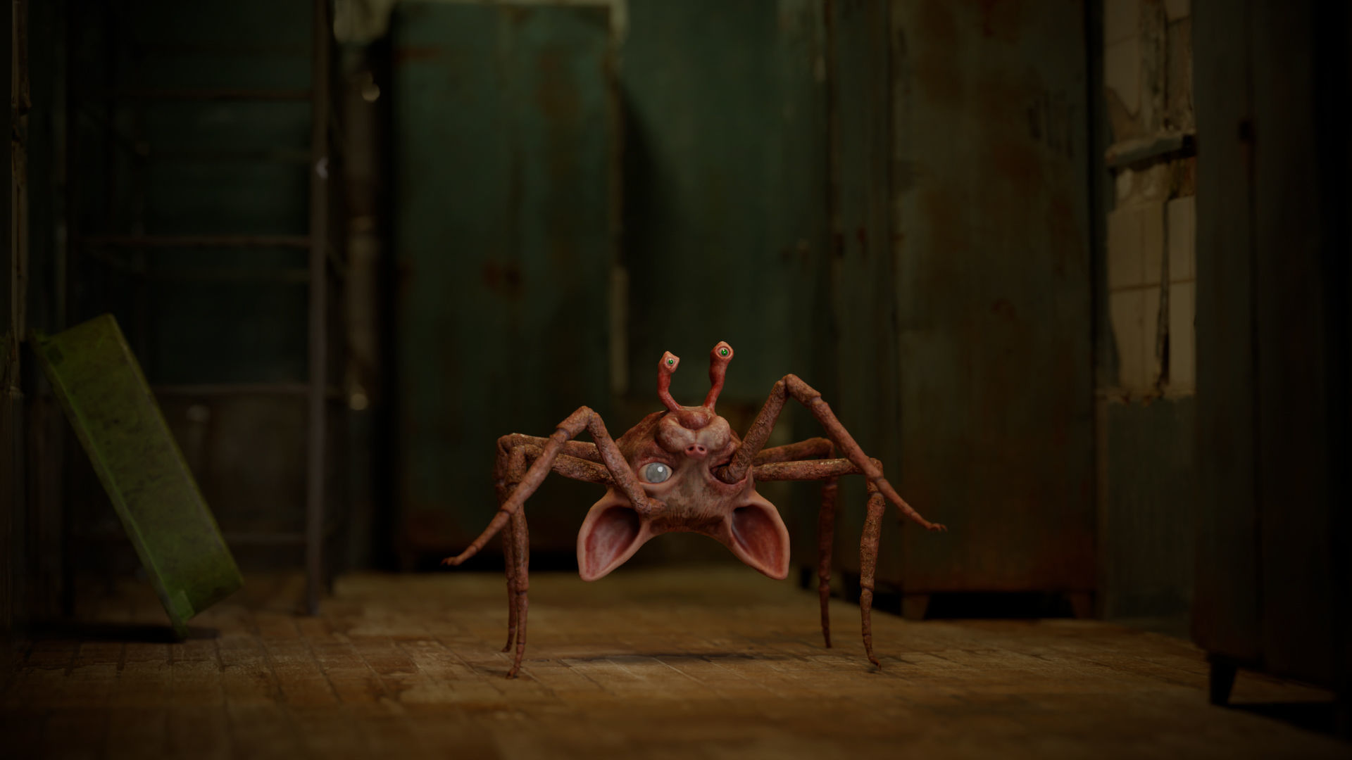 3D model The Spider Cat game character for Horror games VR / AR / low ...