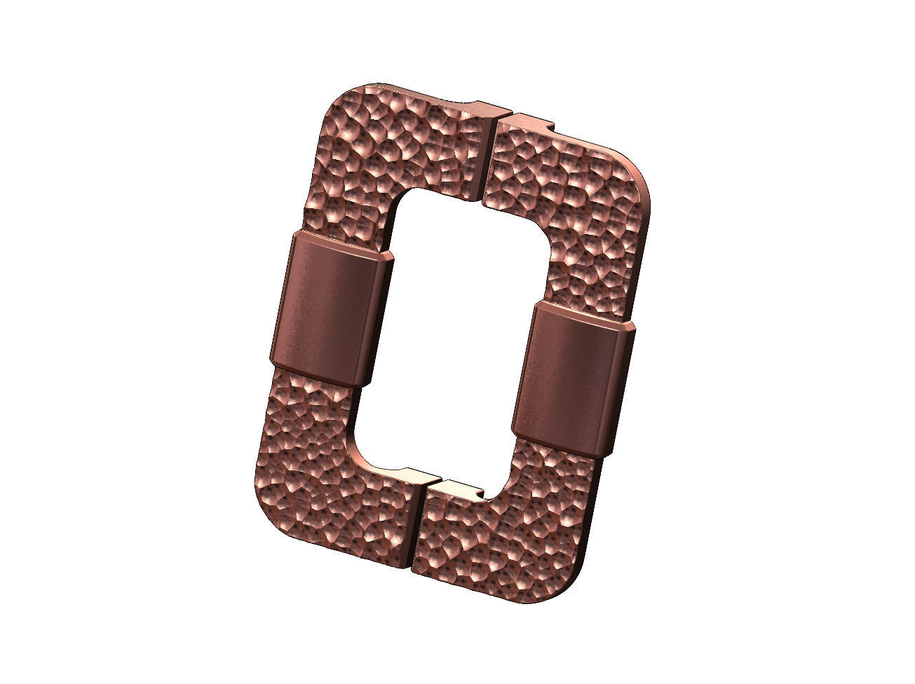 Rectangular hammered texture door gate push pull plate handle 3D model ...