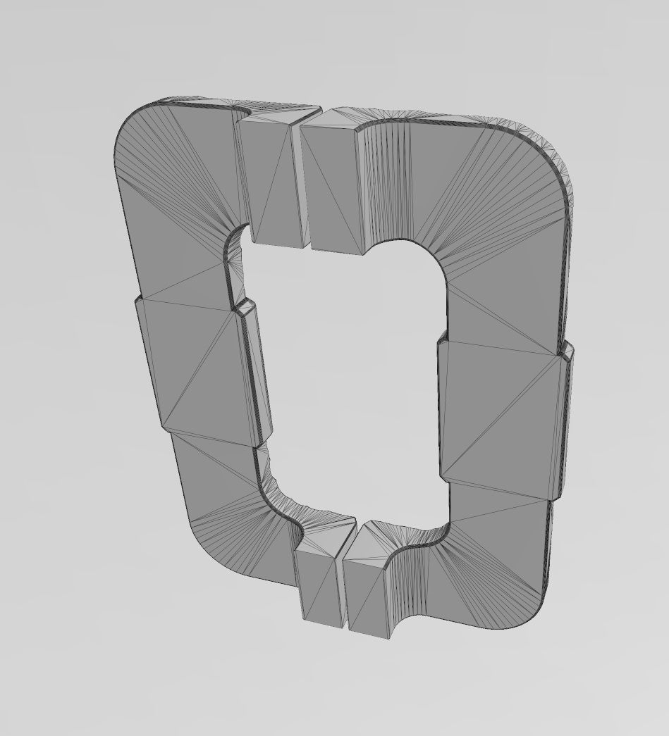 Rectangular hammered texture door gate push pull plate handle 3D model ...