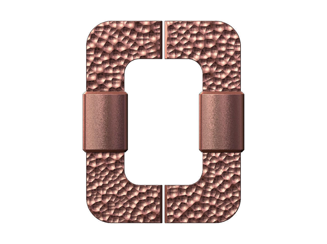 Rectangular hammered texture door gate push pull plate handle 3D model ...