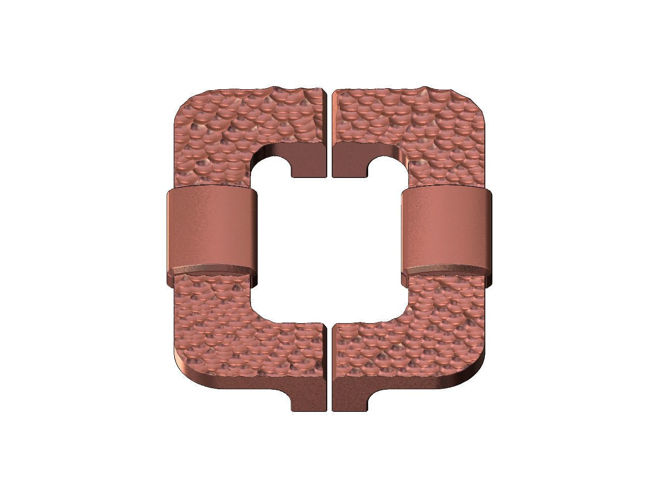 Rectangular hammered texture door gate push pull plate handle 3D model ...