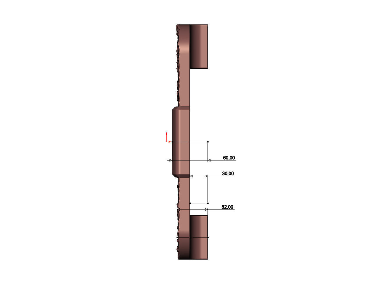 Rectangular hammered texture door gate push pull plate handle 3D model ...
