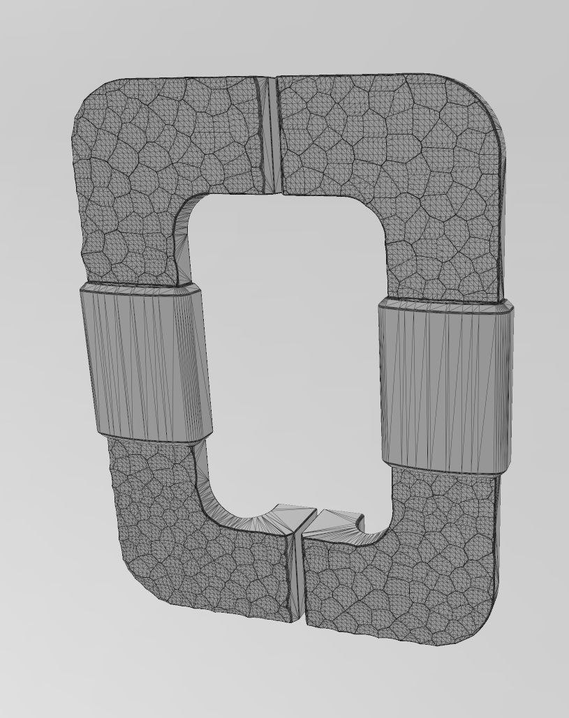 Rectangular hammered texture door gate push pull plate handle 3D model ...