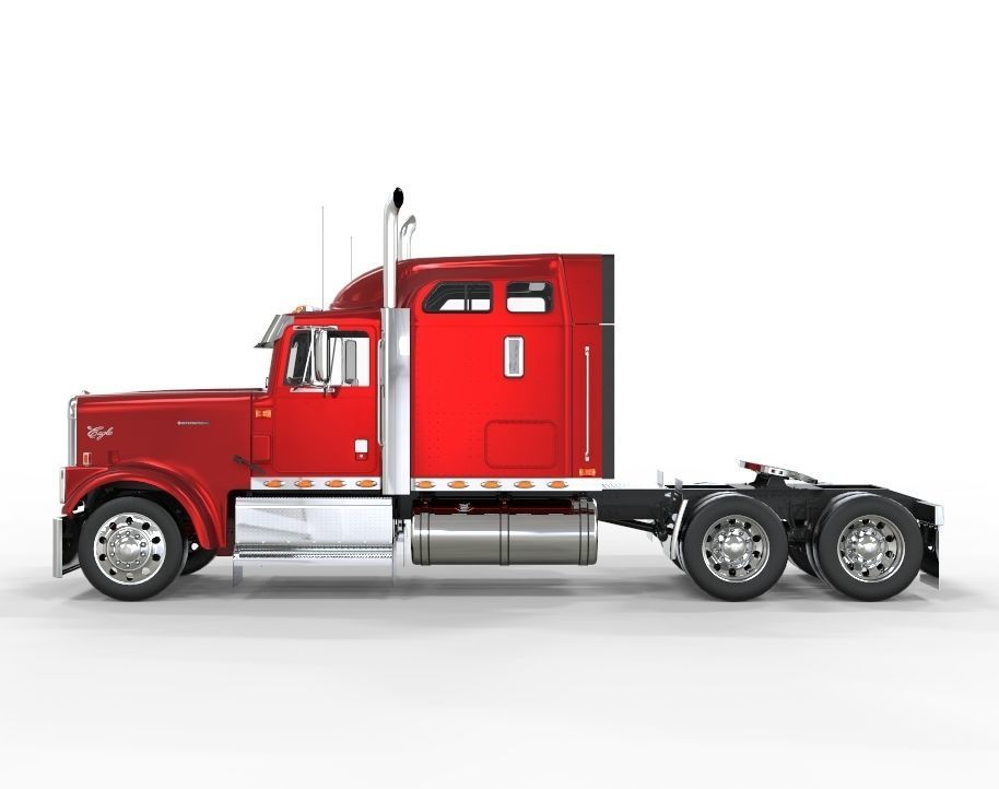 Truck international Eagle 9300 stock long cab 3D model | CGTrader