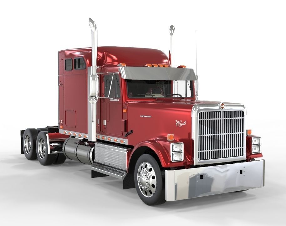 Truck international Eagle 9300 stock long cab 3D model | CGTrader