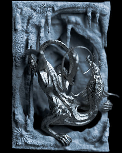 Alien in a Cave 3D model | CGTrader