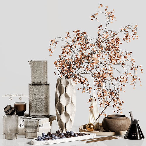 Decorative Set 91 3d Model Cgtrader