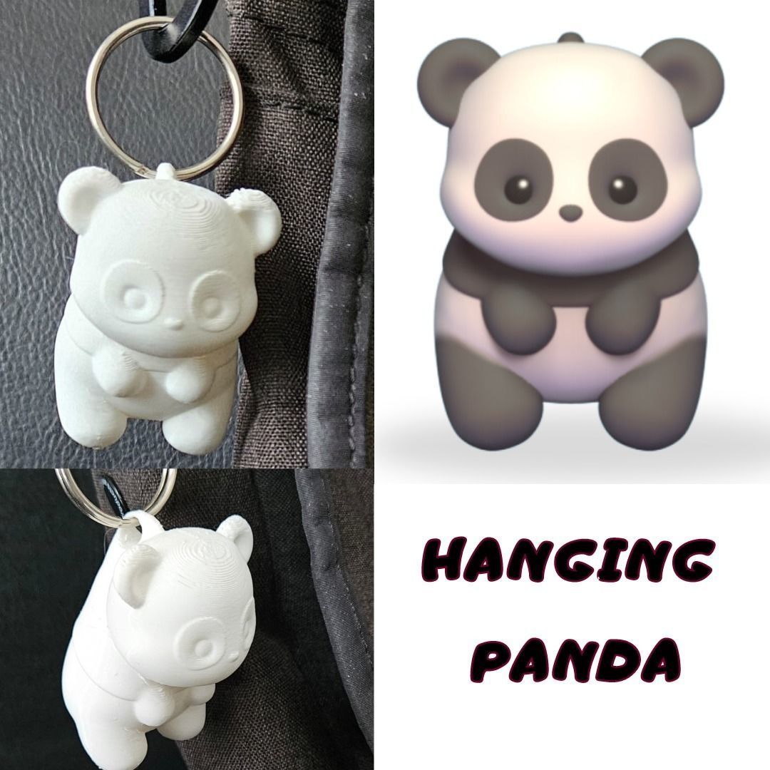 Hanging Panda 3D model 3D printable | CGTrader