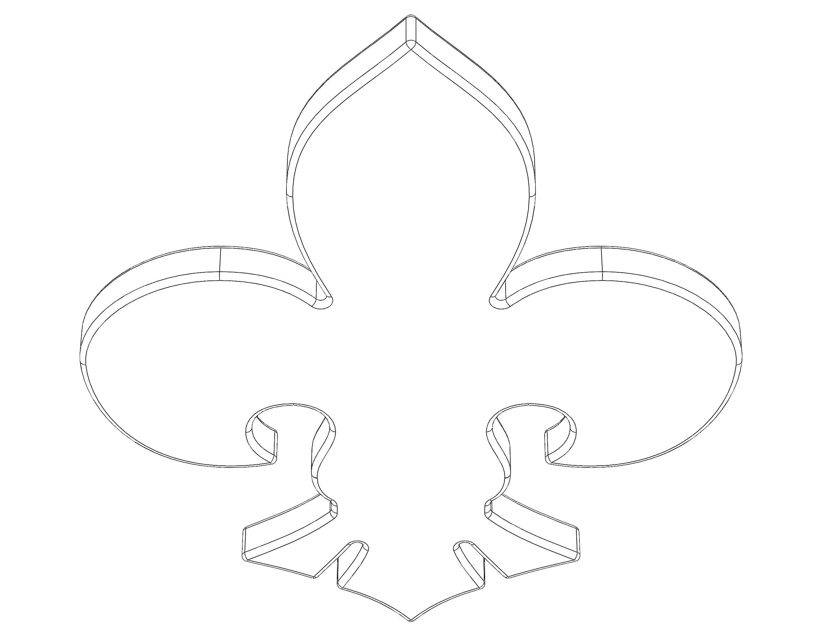 Scout Symbol Stencil 3D model 3D printable | CGTrader