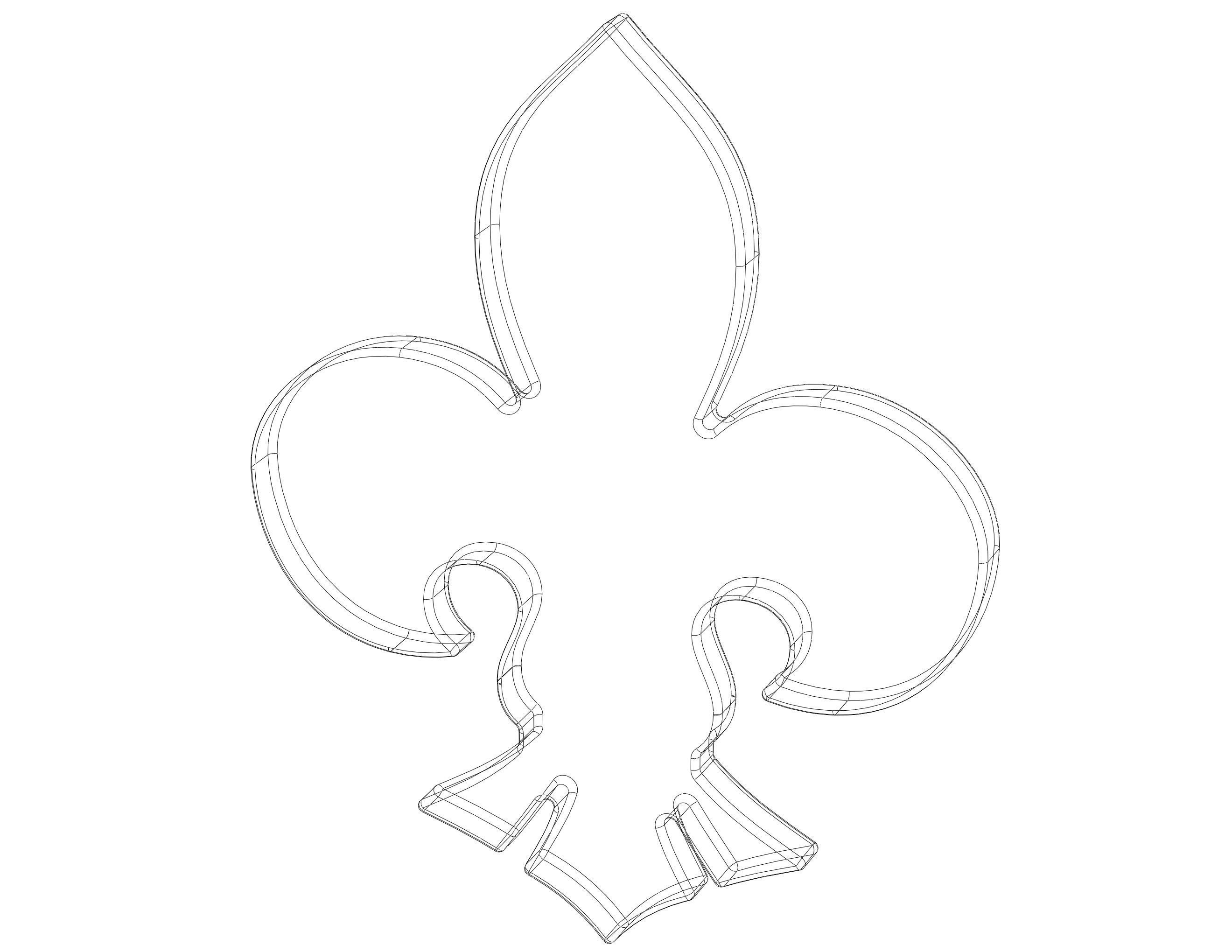 Scout Symbol Stencil 3D model 3D printable | CGTrader