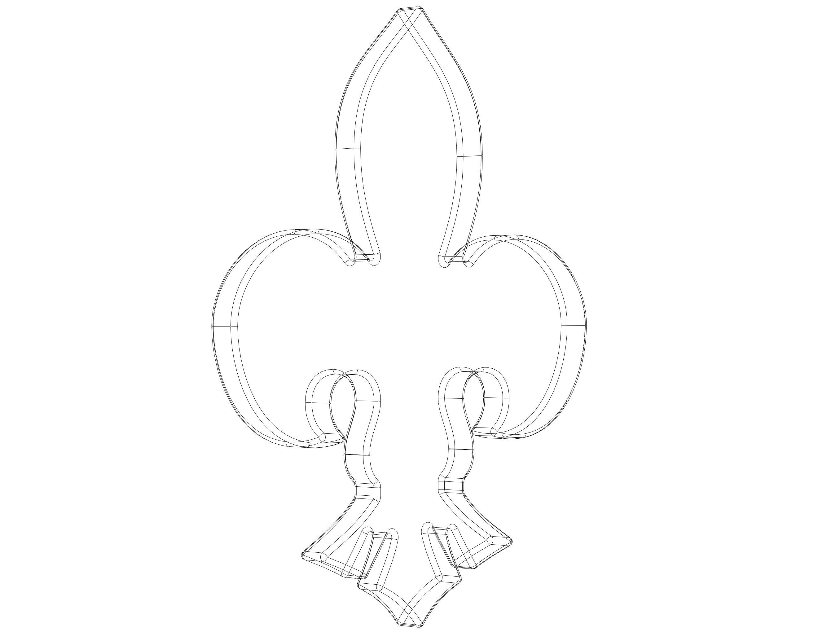 Scout Symbol Stencil 3D model 3D printable | CGTrader