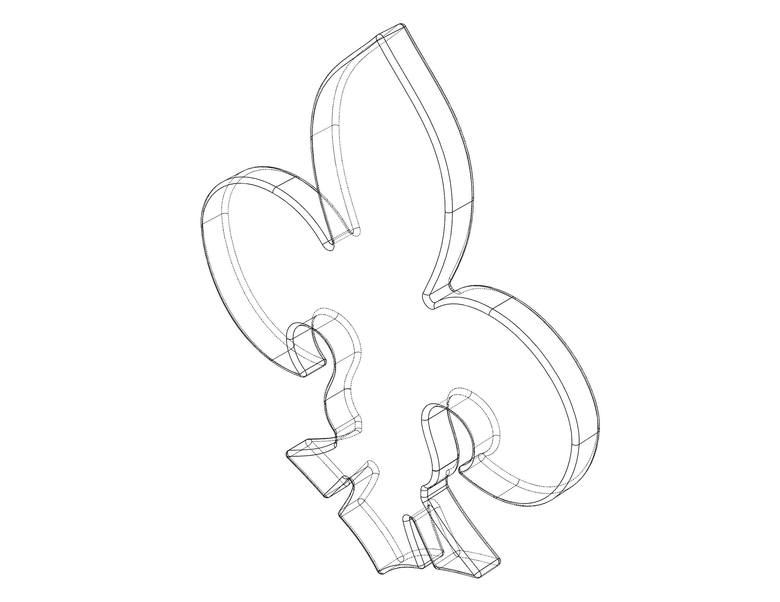 Scout Symbol Stencil 3D model 3D printable | CGTrader