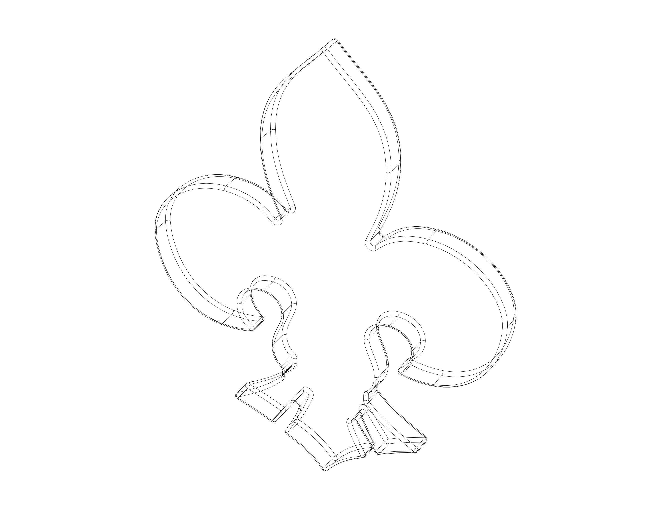 Scout Symbol Stencil 3D model 3D printable | CGTrader