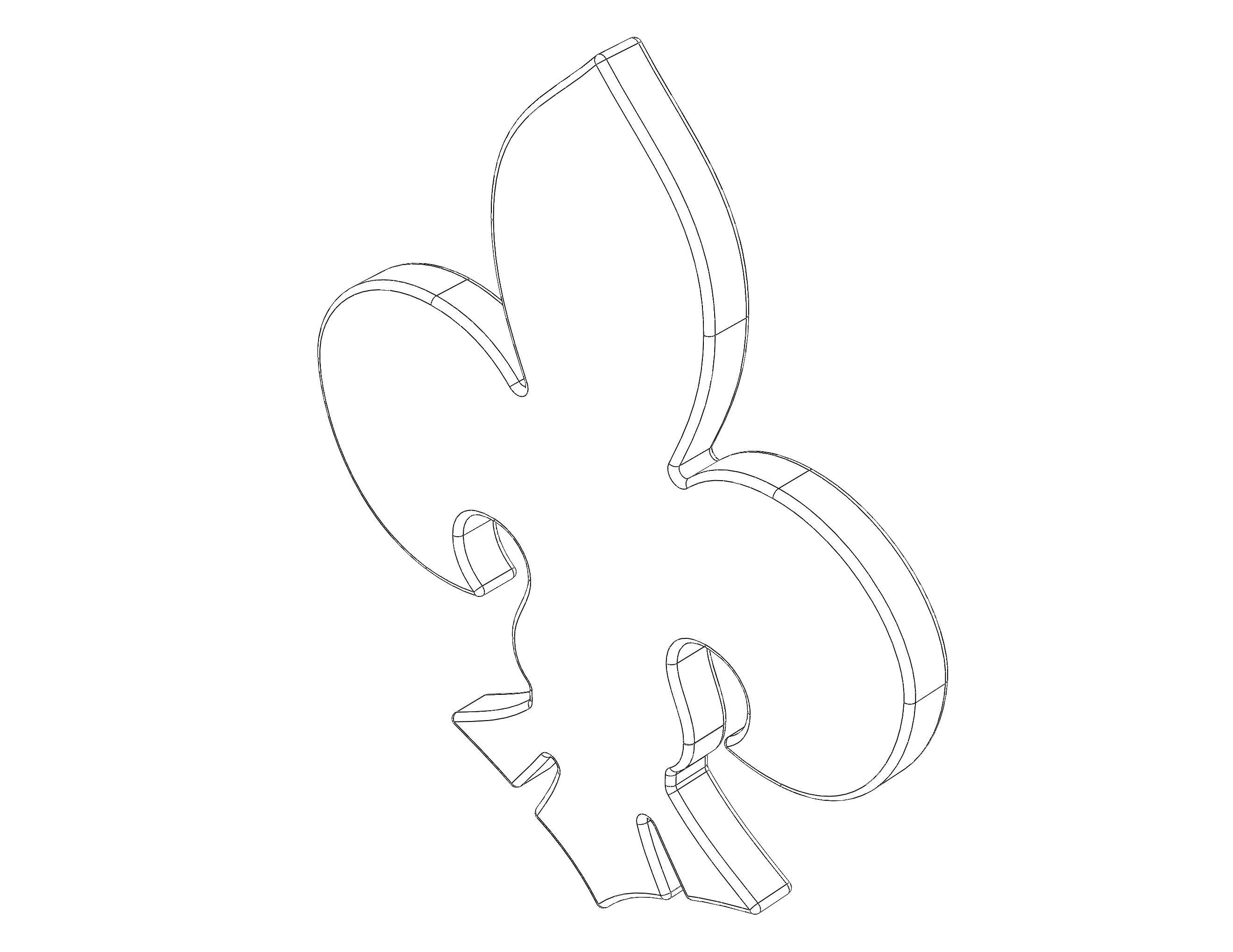 Scout Symbol Stencil 3D model 3D printable | CGTrader