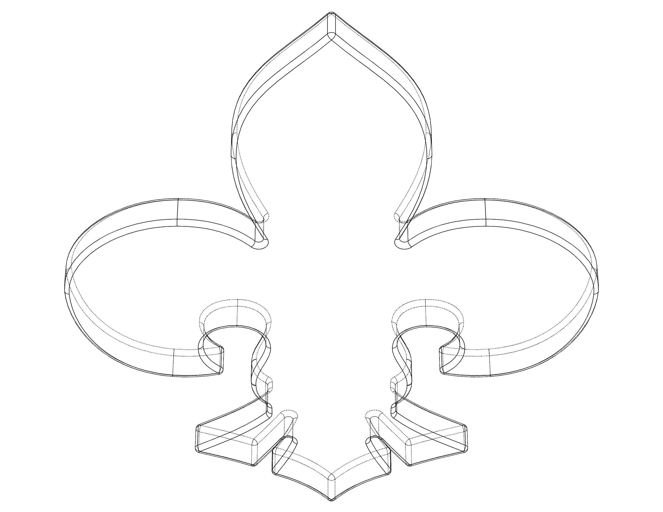 Scout Symbol Stencil 3D model 3D printable | CGTrader