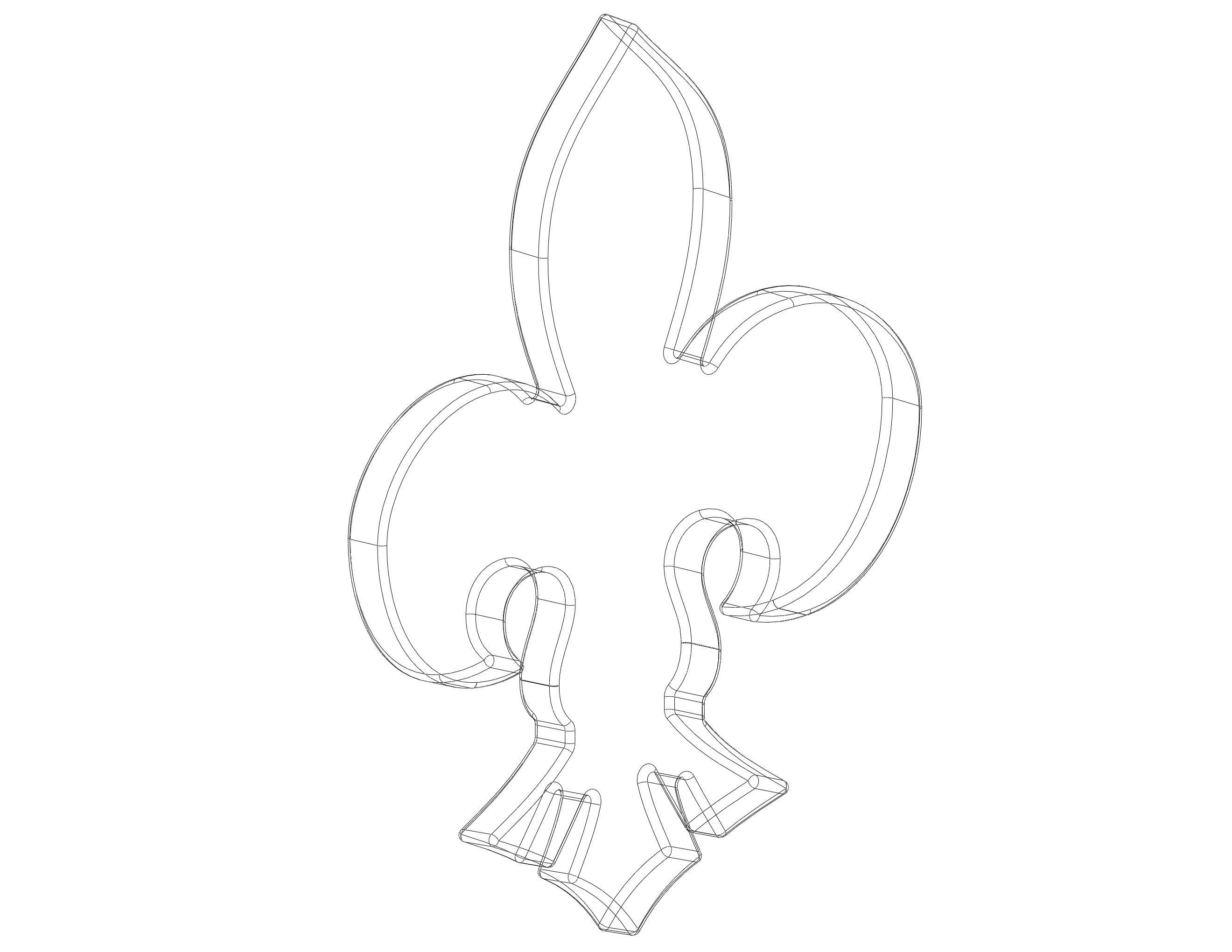 Scout Symbol Stencil 3D model 3D printable | CGTrader