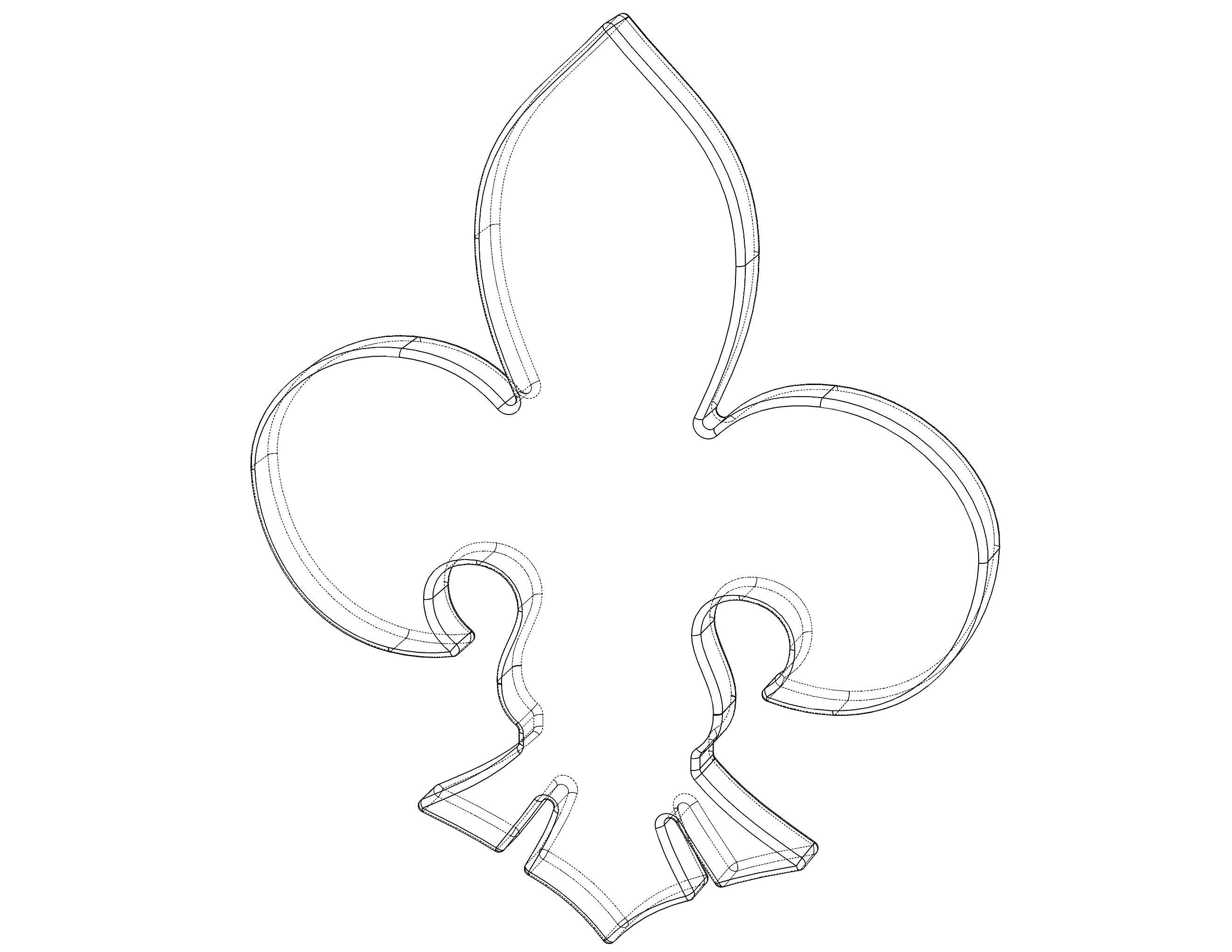 Scout Symbol Stencil 3D model 3D printable | CGTrader