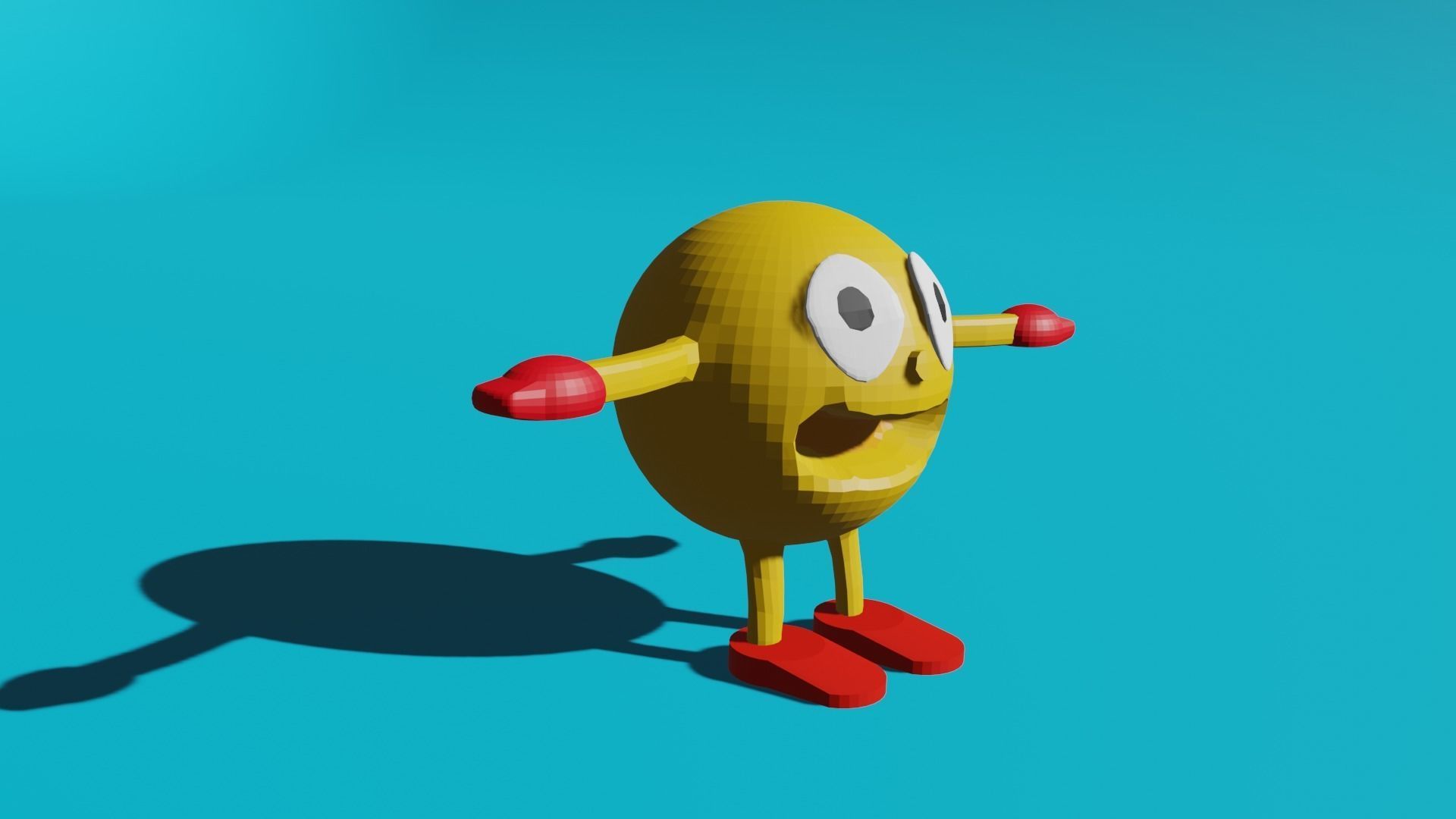 3D model PacMan perdole VR / AR / low-poly | CGTrader
