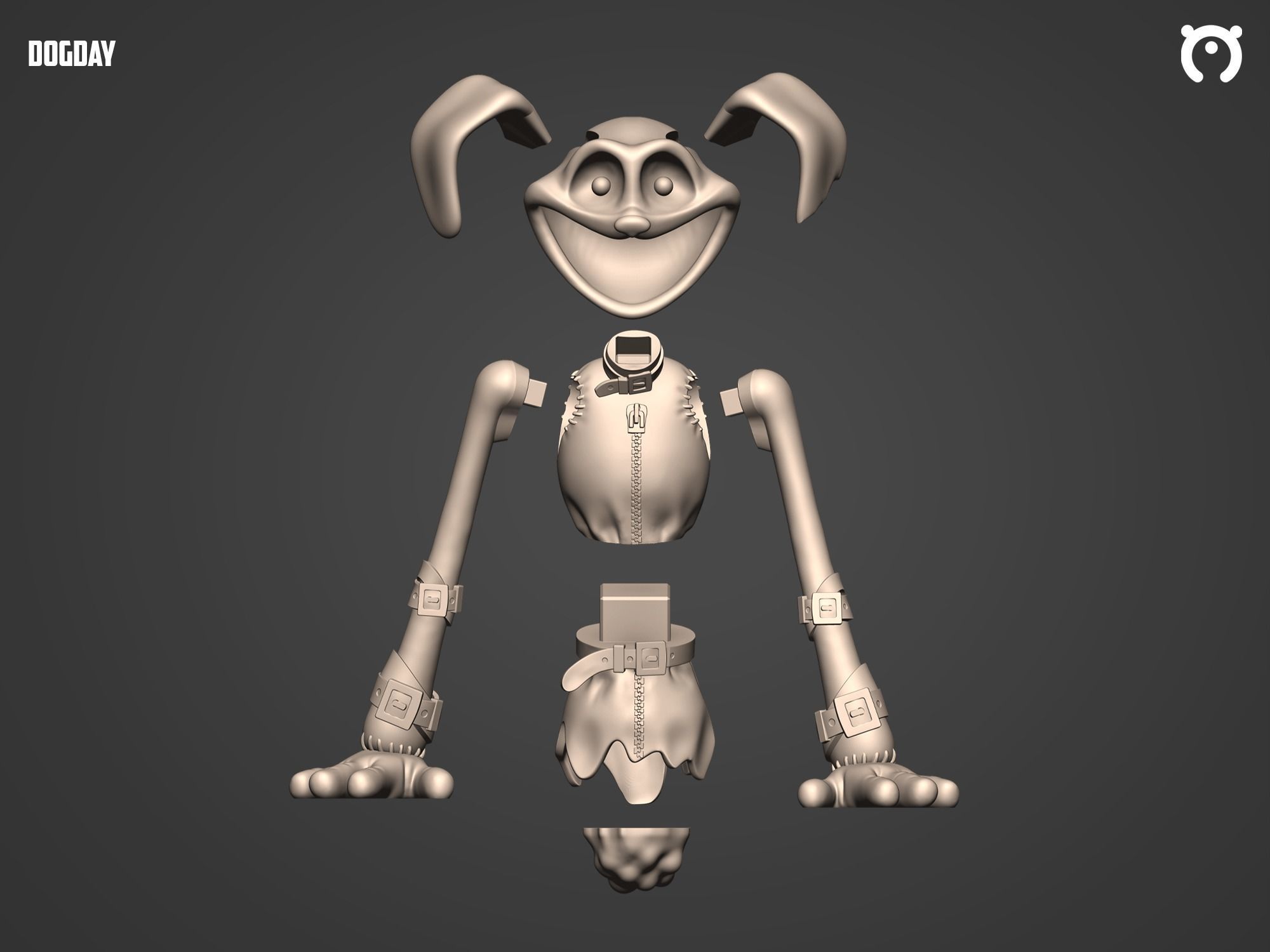 Dogday - Smiling Critters 3D model 3D printable | CGTrader