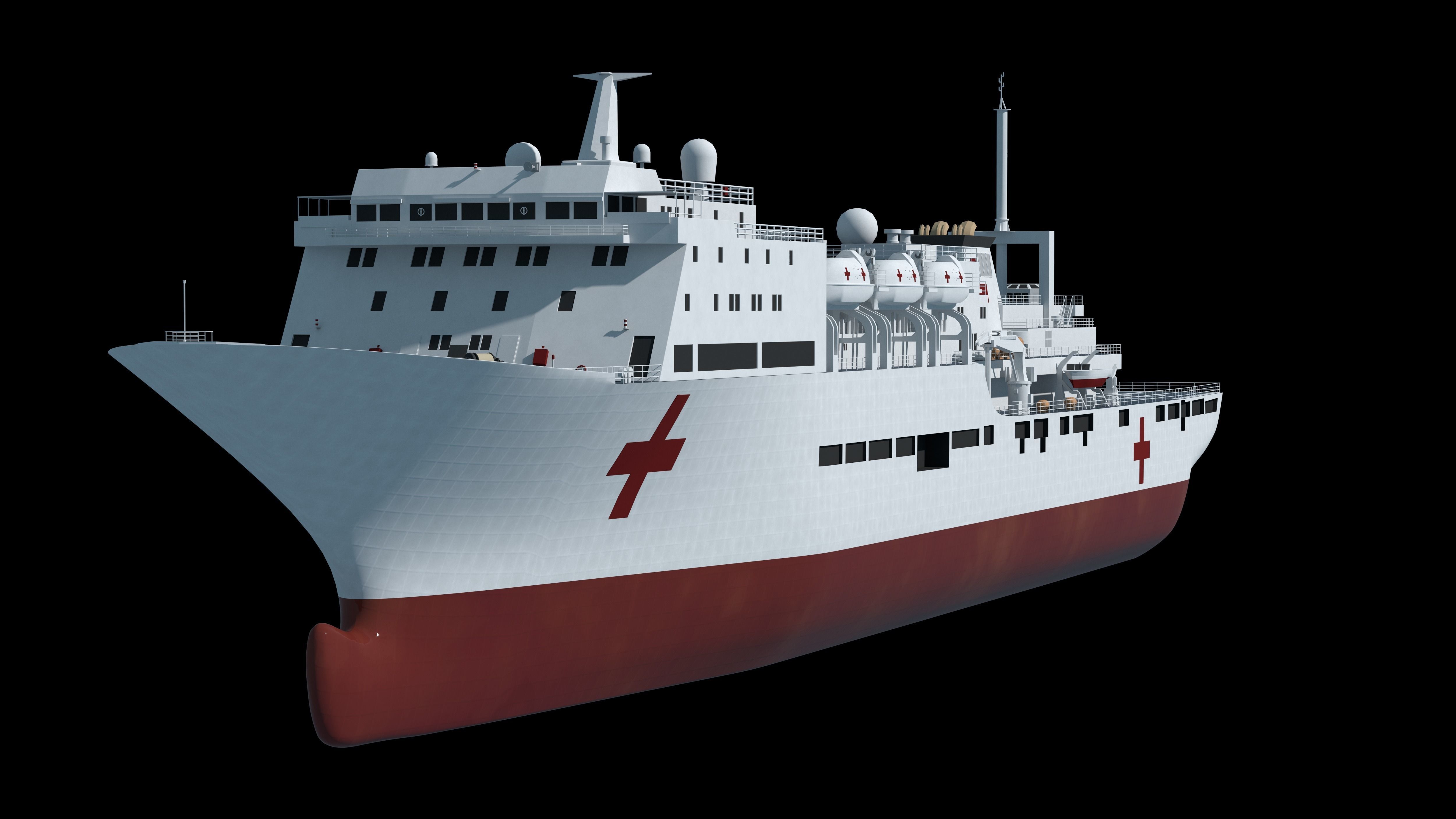 The Chinese Peace Ark hospital ship 3D model 3D model | CGTrader