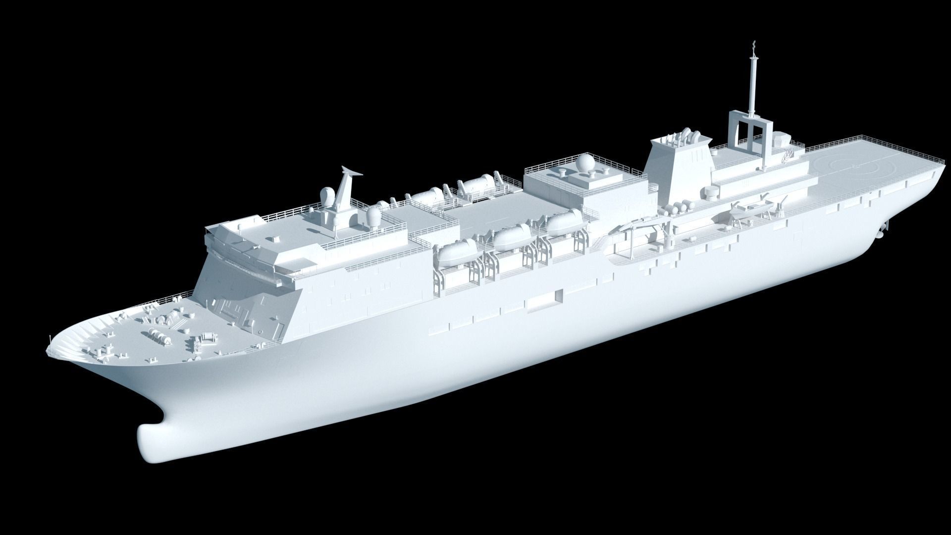 The Chinese Peace Ark hospital ship 3D model 3D model | CGTrader