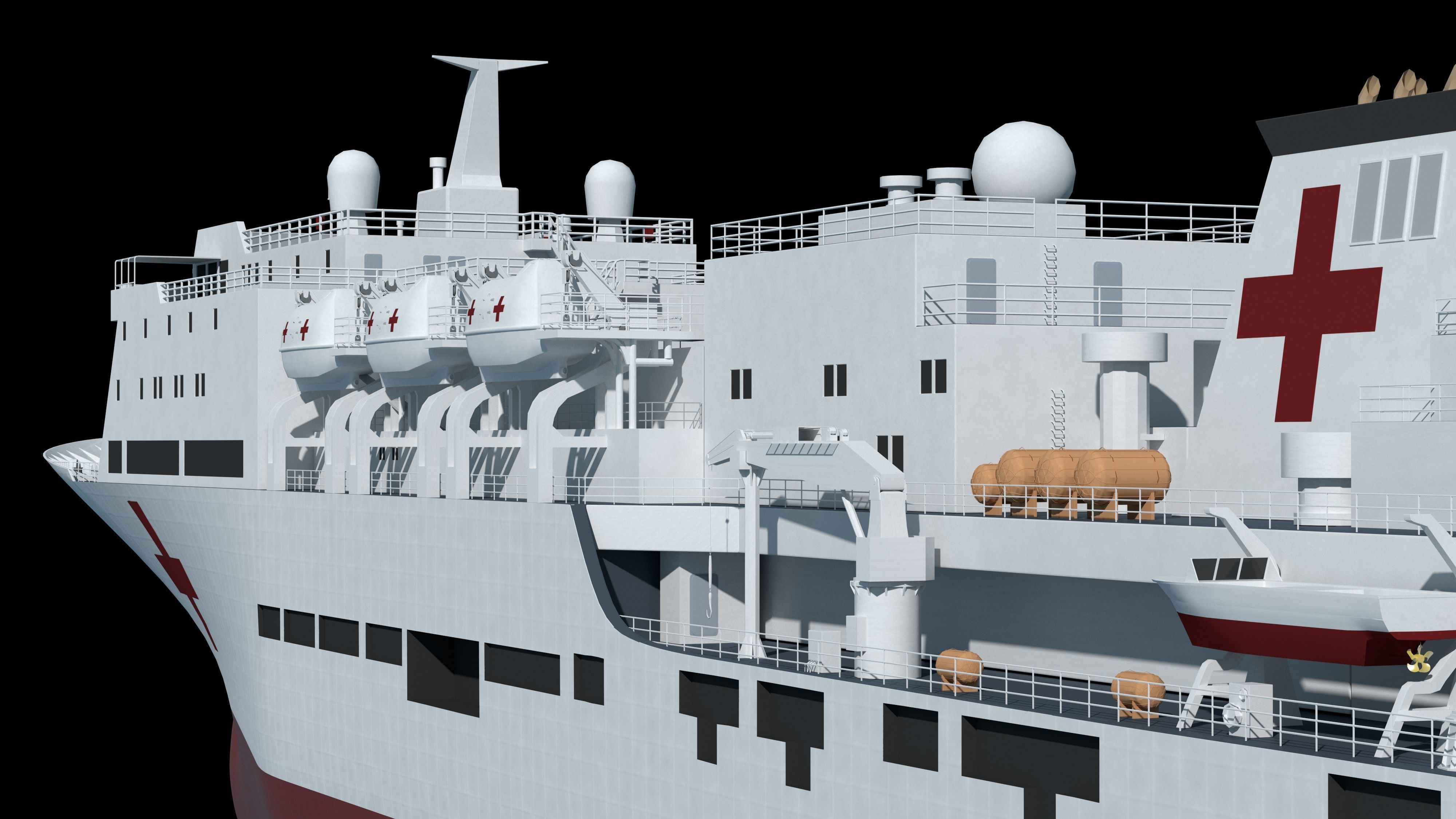 The Chinese Peace Ark hospital ship 3D model 3D model | CGTrader