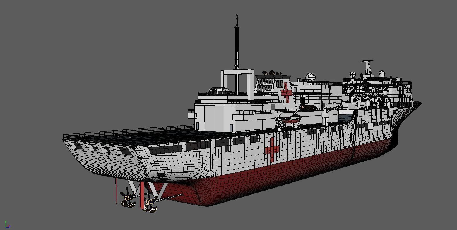 The Chinese Peace Ark hospital ship 3D model 3D model | CGTrader