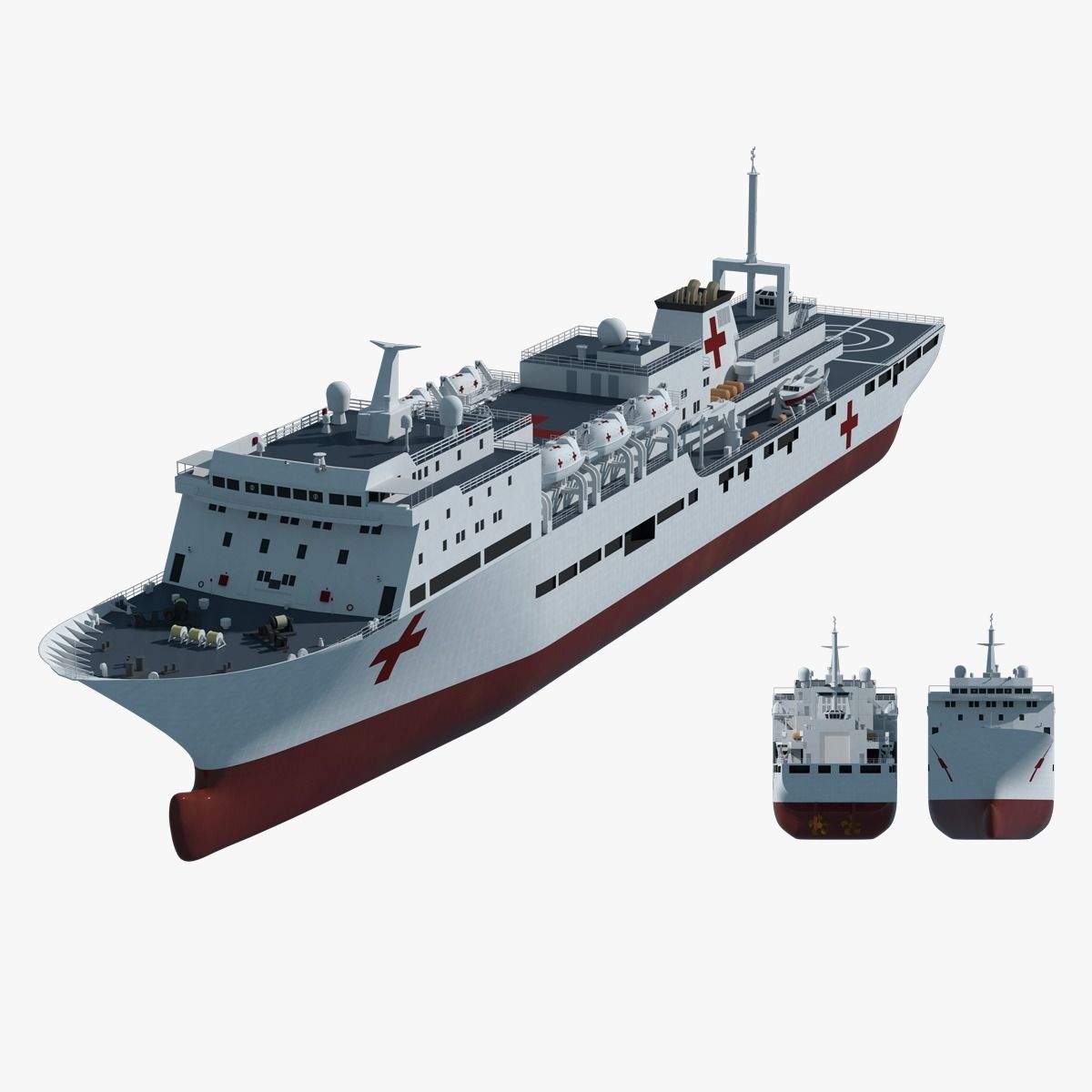 The Chinese Peace Ark hospital ship 3D model 3D model | CGTrader