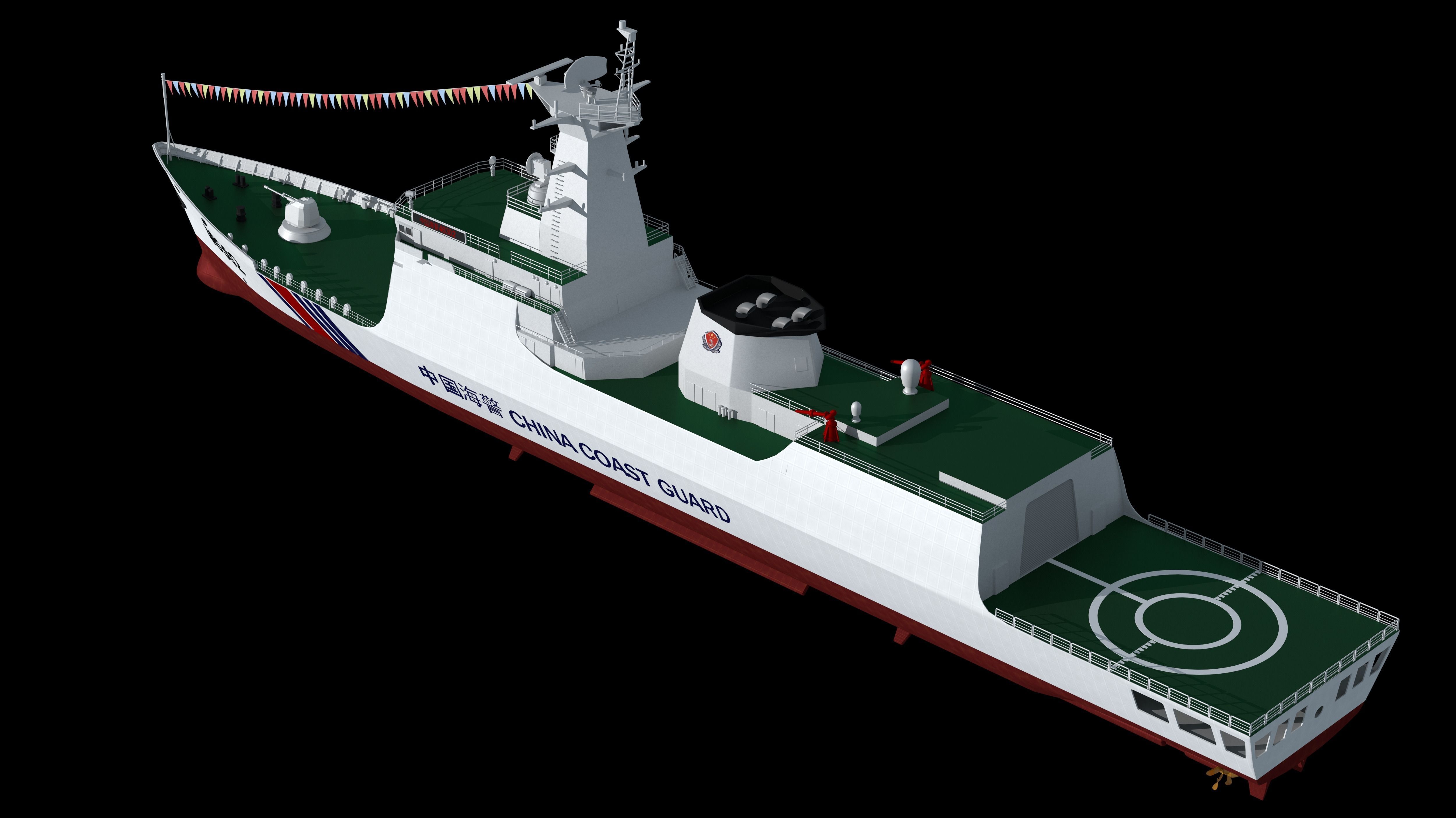 China Coast Guard Ship No 46301 3D model 054a 3D model | CGTrader