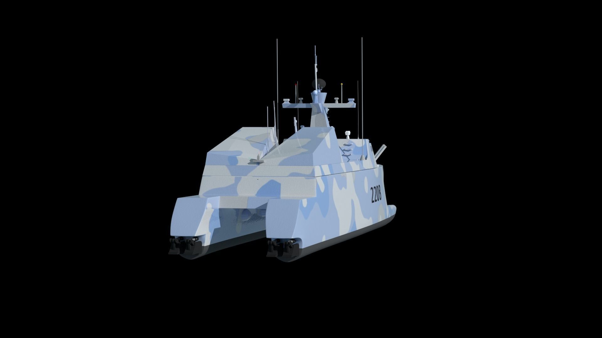 Type 022 missile boat 3D model 3D model | CGTrader