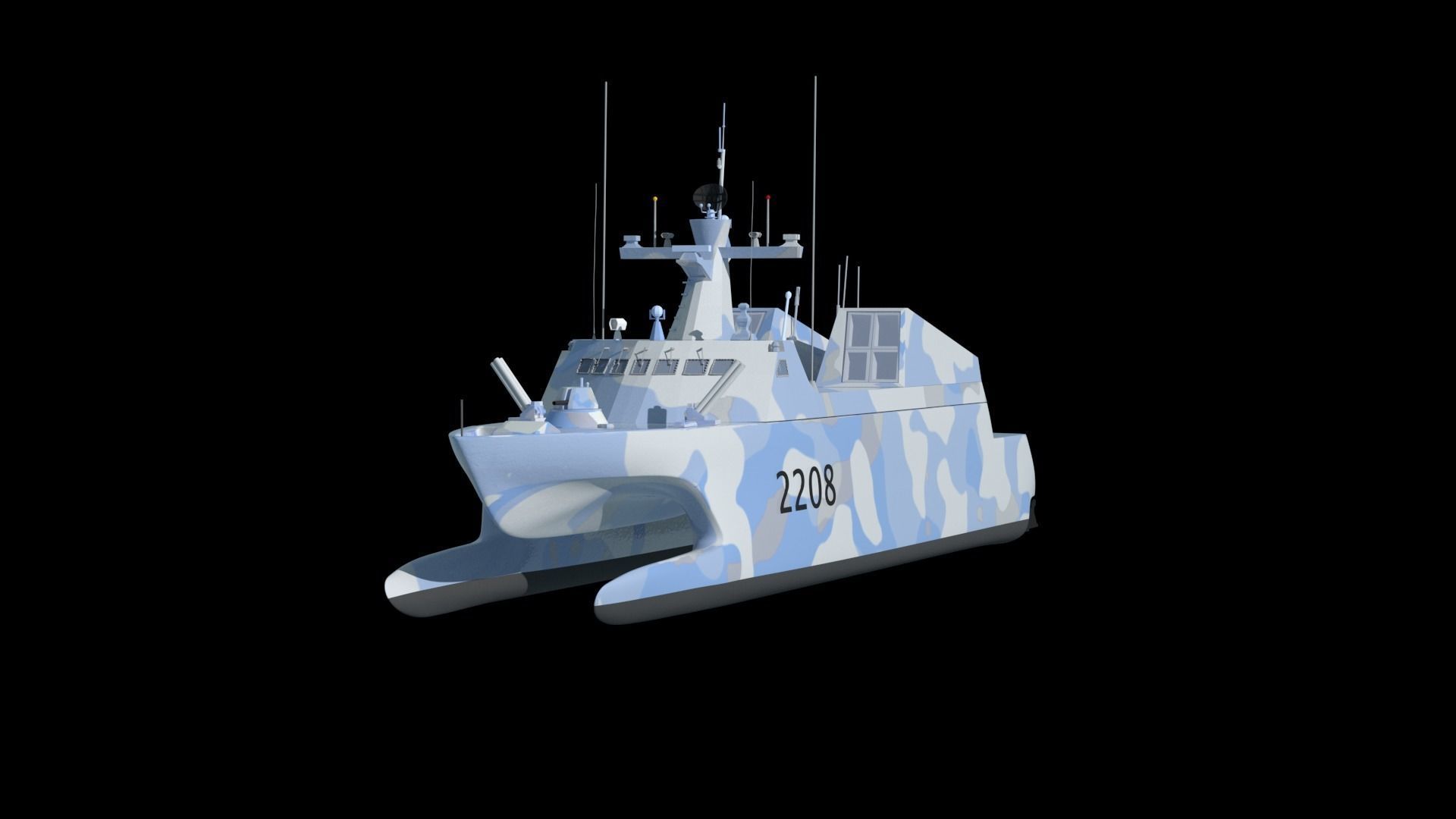 Type 022 missile boat 3D model 3D model | CGTrader