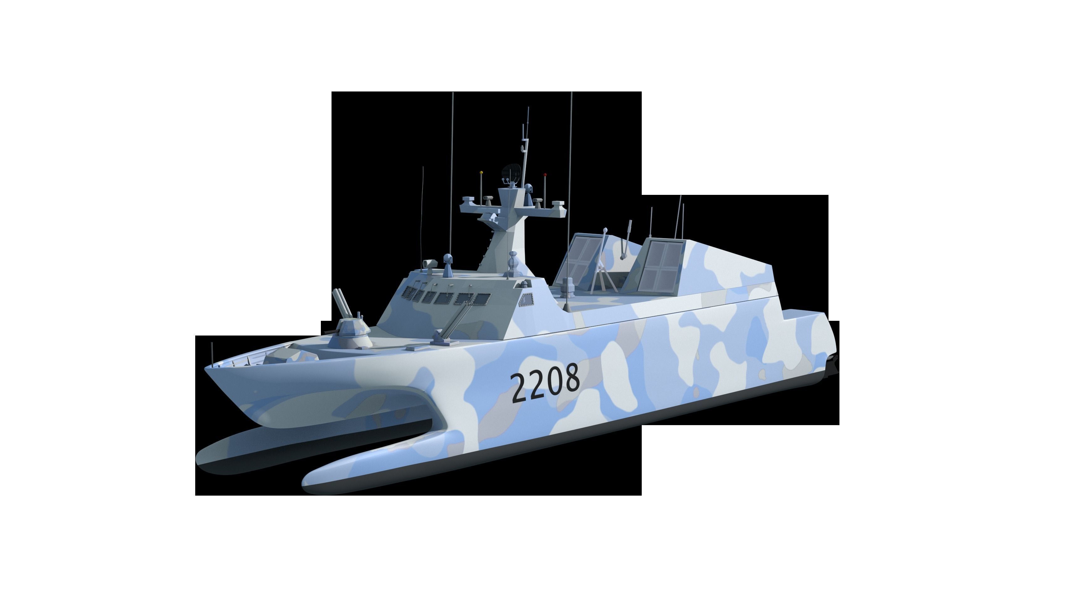 Type 022 missile boat 3D model 3D model | CGTrader