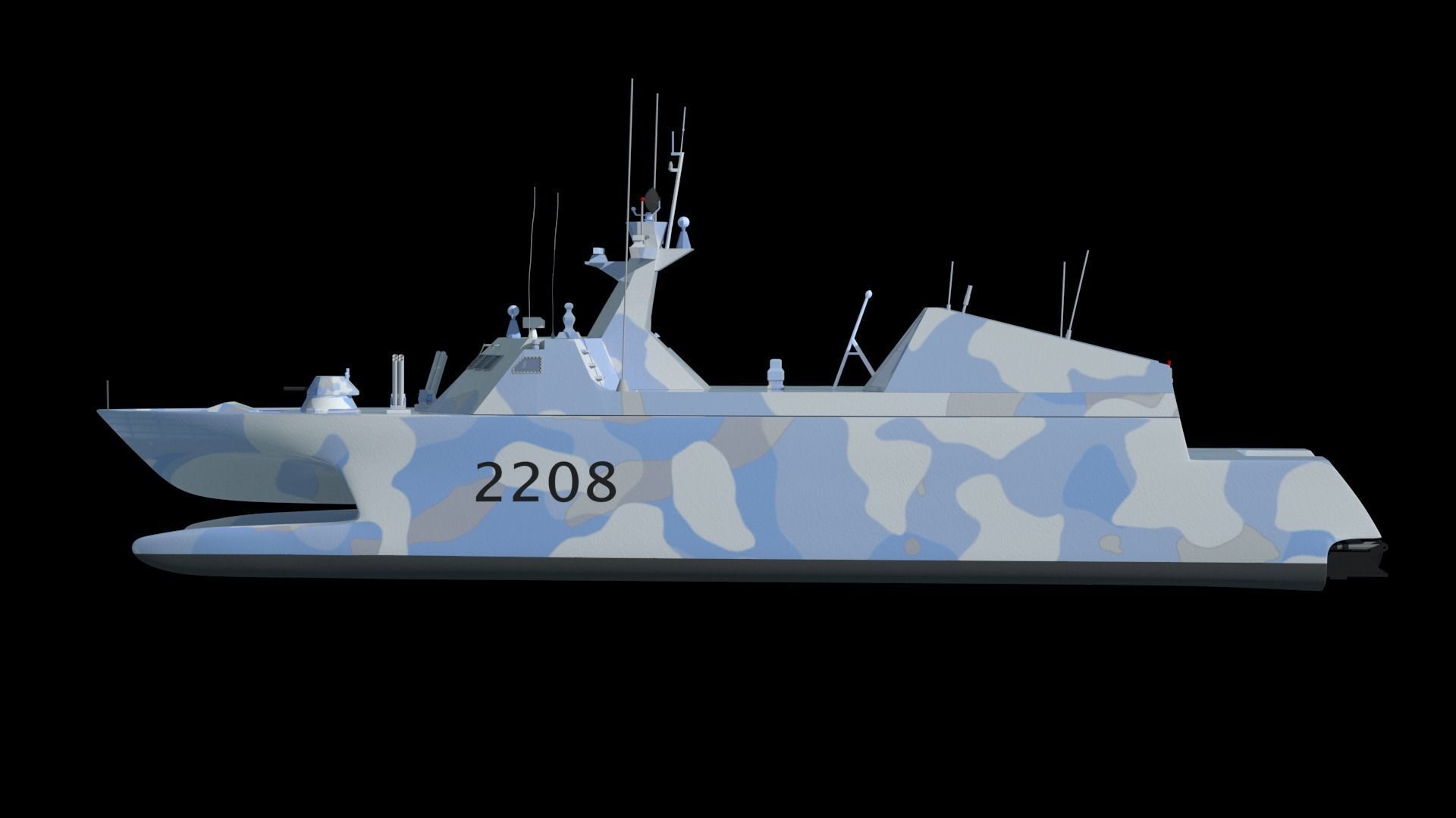 Type 022 missile boat 3D model 3D model | CGTrader