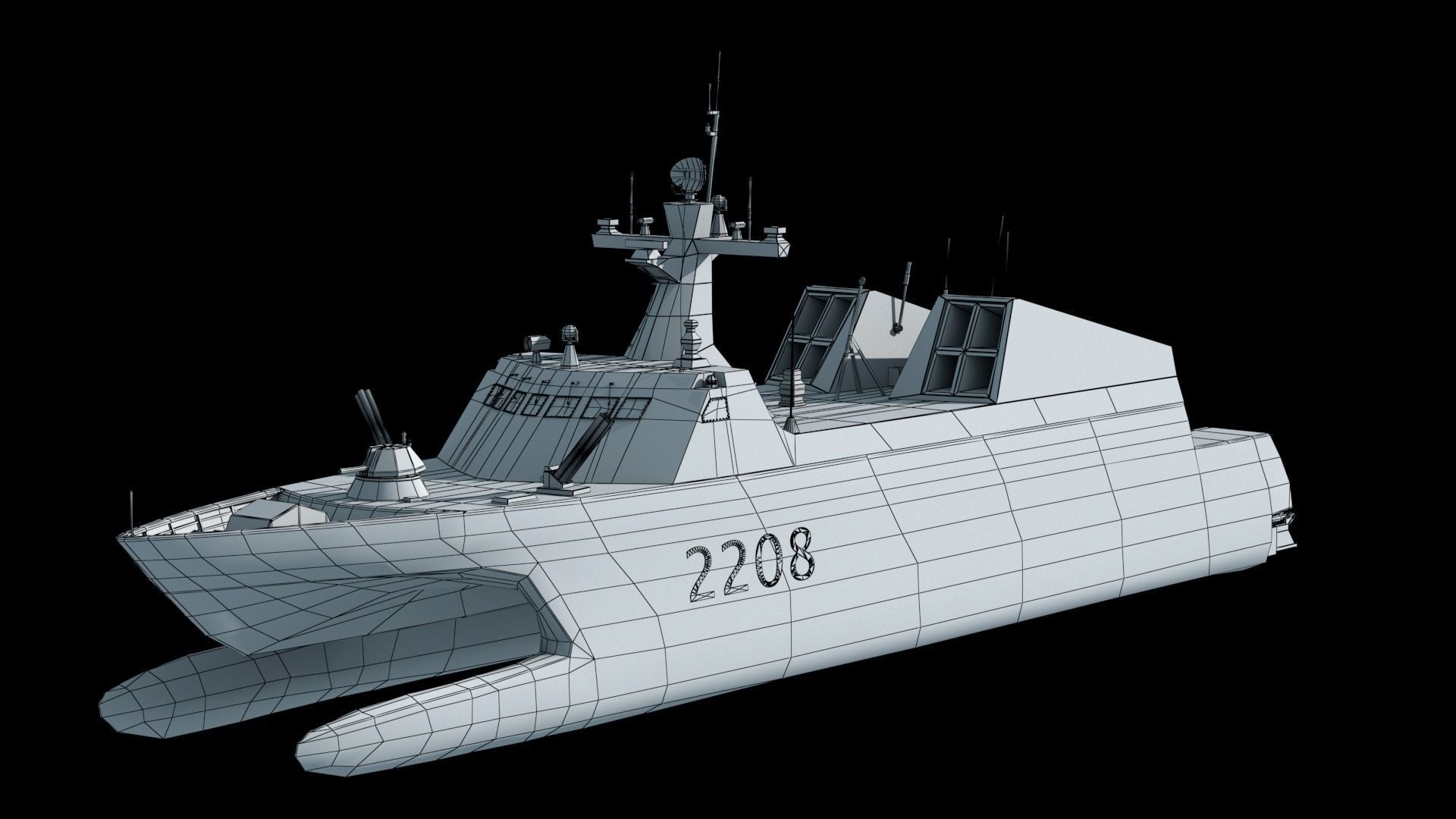 Type 022 missile boat 3D model 3D model | CGTrader
