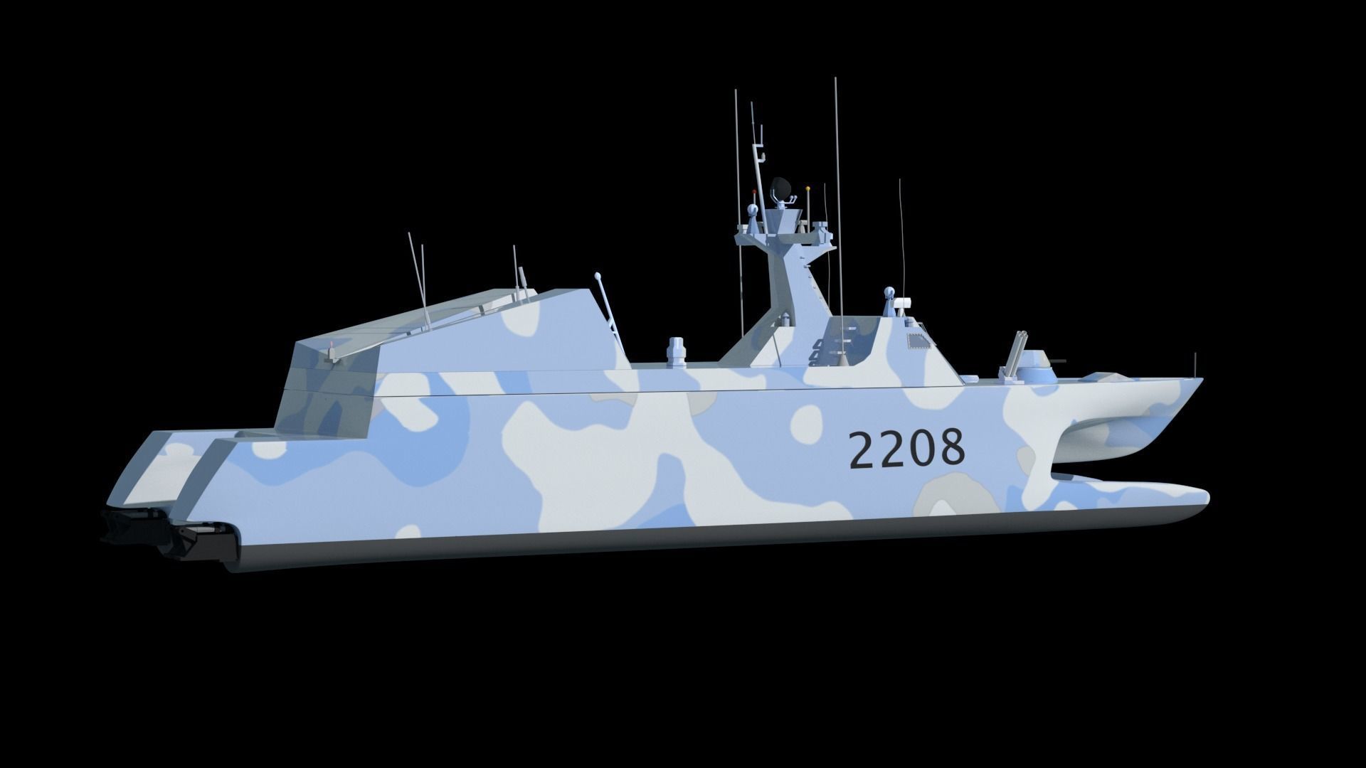 Type 022 missile boat 3D model 3D model | CGTrader