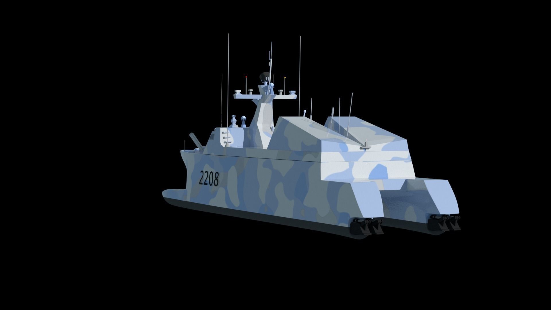 Type 022 missile boat 3D model 3D model | CGTrader
