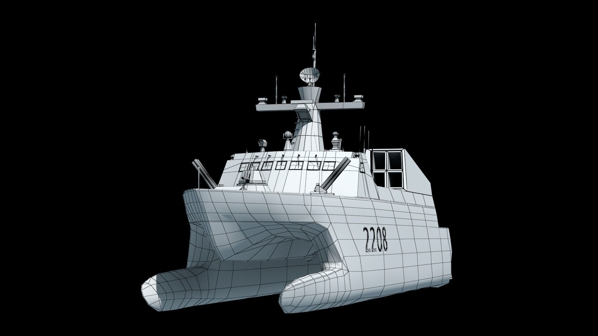 Type 022 missile boat 3D model 3D model | CGTrader