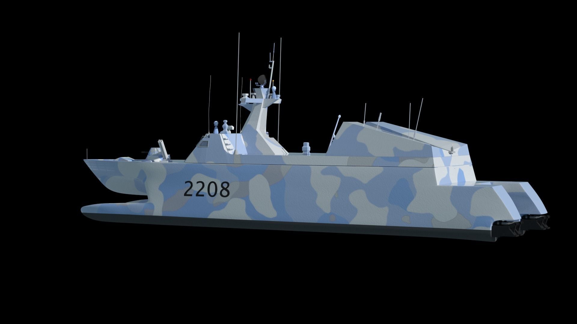 Type 022 missile boat 3D model 3D model | CGTrader