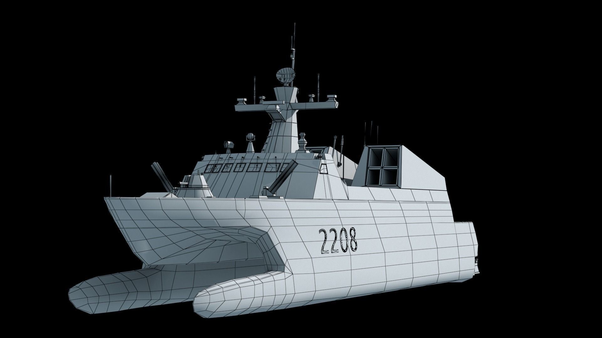Type 022 missile boat 3D model 3D model | CGTrader
