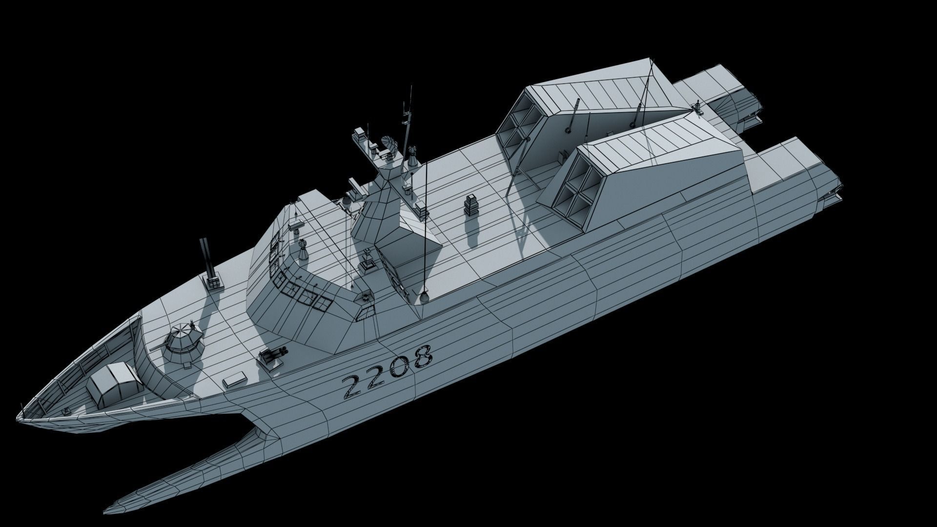 Type 022 missile boat 3D model 3D model | CGTrader