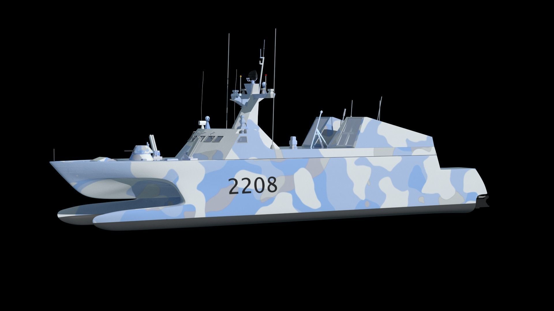 Type 022 missile boat 3D model 3D model | CGTrader