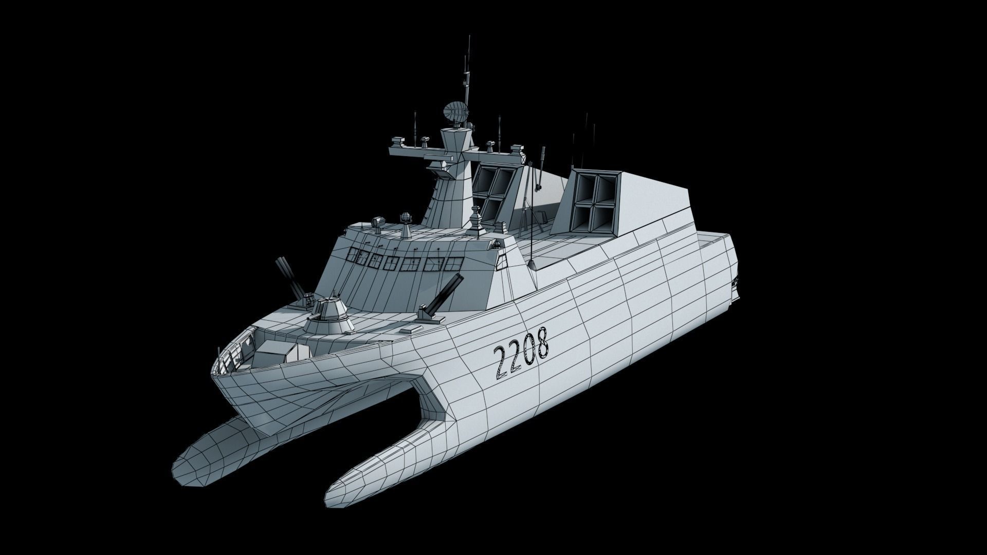 Type 022 missile boat 3D model 3D model | CGTrader