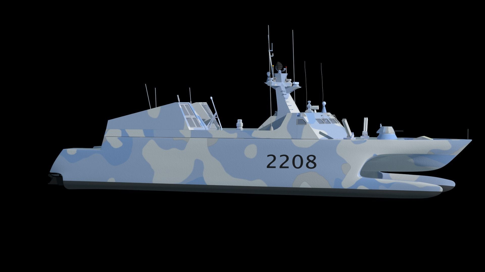 Type 022 missile boat 3D model 3D model | CGTrader